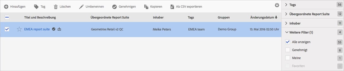 Virtual Report Suites verwalten | Adobe Analytics