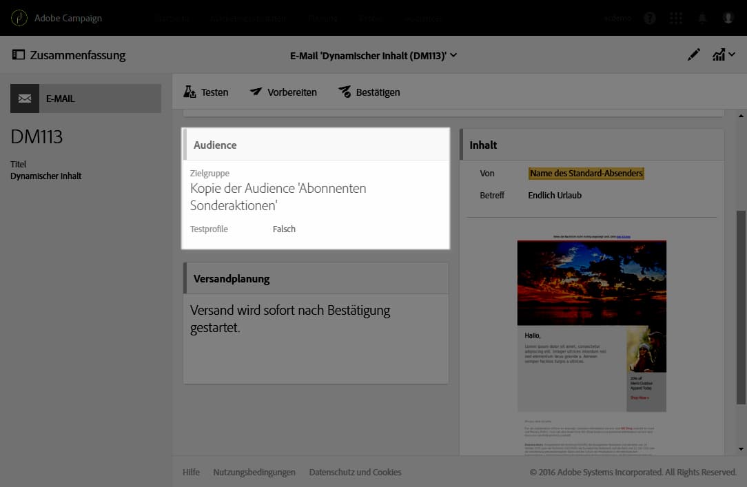 E-Mail-Rendering | Adobe Campaign
