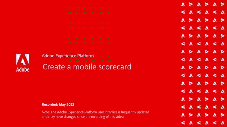 Erstellen einer mobilen Scorecard | Adobe Customer Journey Analytics