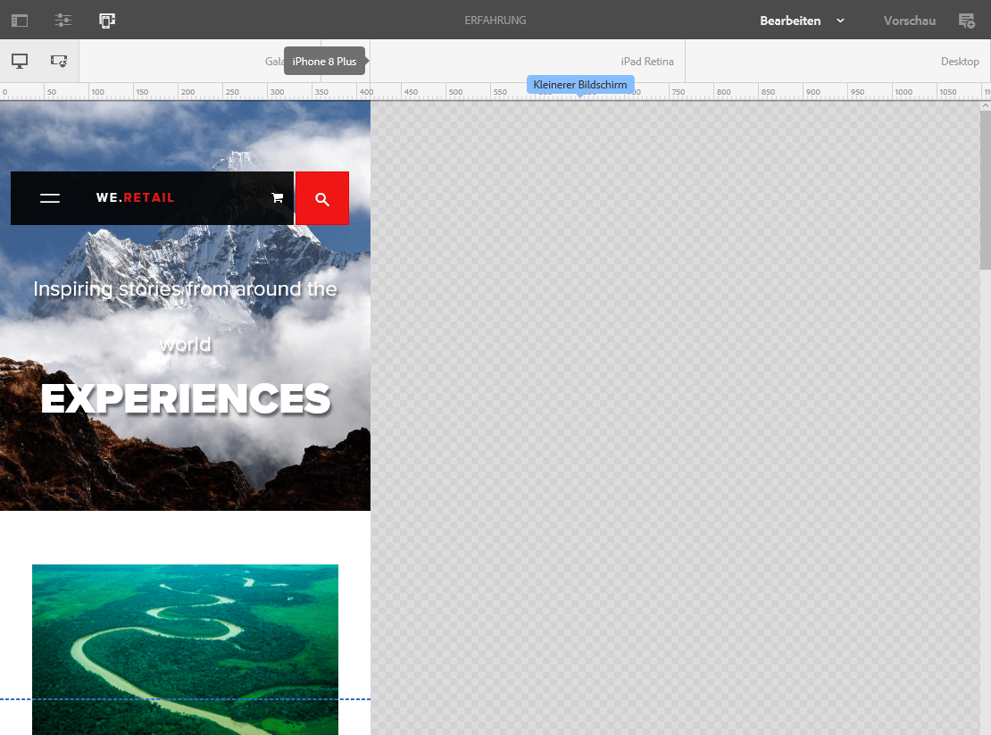 Responsives Layout für Ihre Inhaltsseiten | Adobe Experience Manager