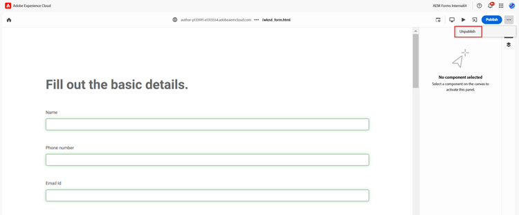 Veröffentlichen von AEM-Formularen für Edge Delivery Services. | Adobe Experience Manager