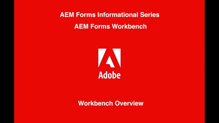 Einführung in AEM Forms Workbench | Adobe Experience Manager