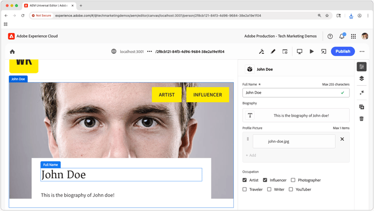 Bearbeiten der React-App mit dem universellen Editor | Headless-Tutorial, Teil 5 | Adobe ...
