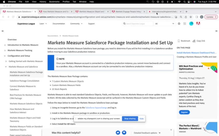 SFDC-Installationsübersicht | Adobe Marketo Measure