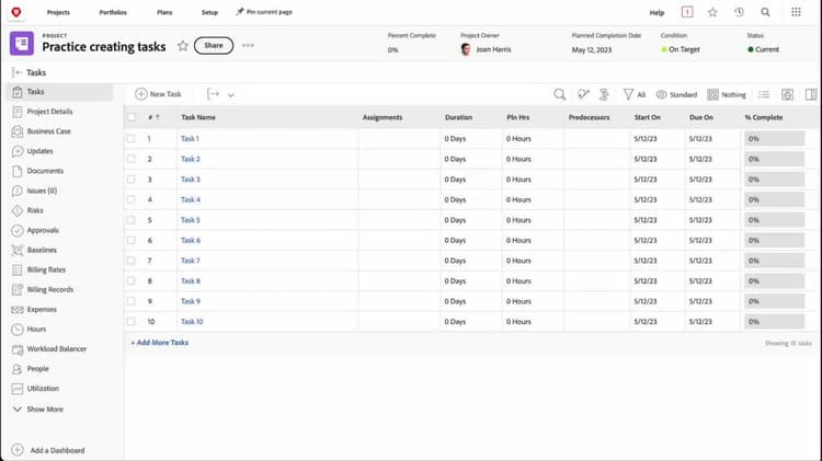 Erstellen von Aufgaben | Adobe Workfront