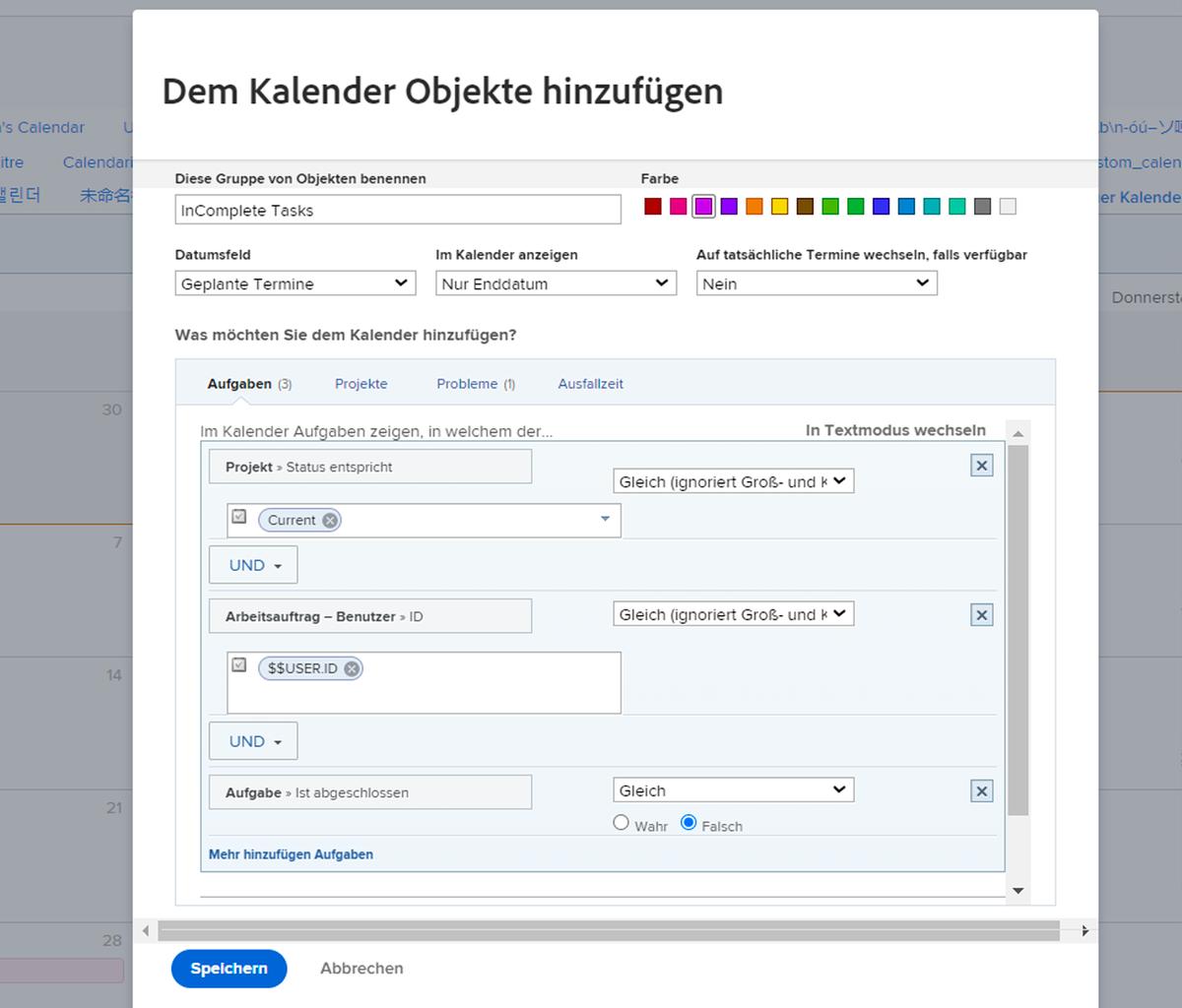 Sie sind an der Reihe, einen Kalenderbericht zu erstellen | Adobe Workfront