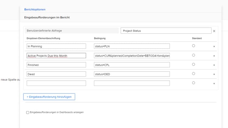 Erstellen benutzerdefinierter Eingabeaufforderungen | Adobe Workfront