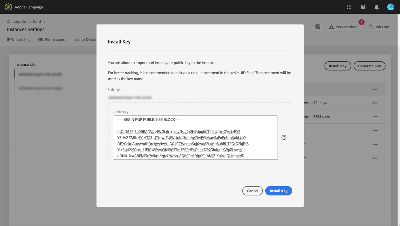 adobe campaign file encryption