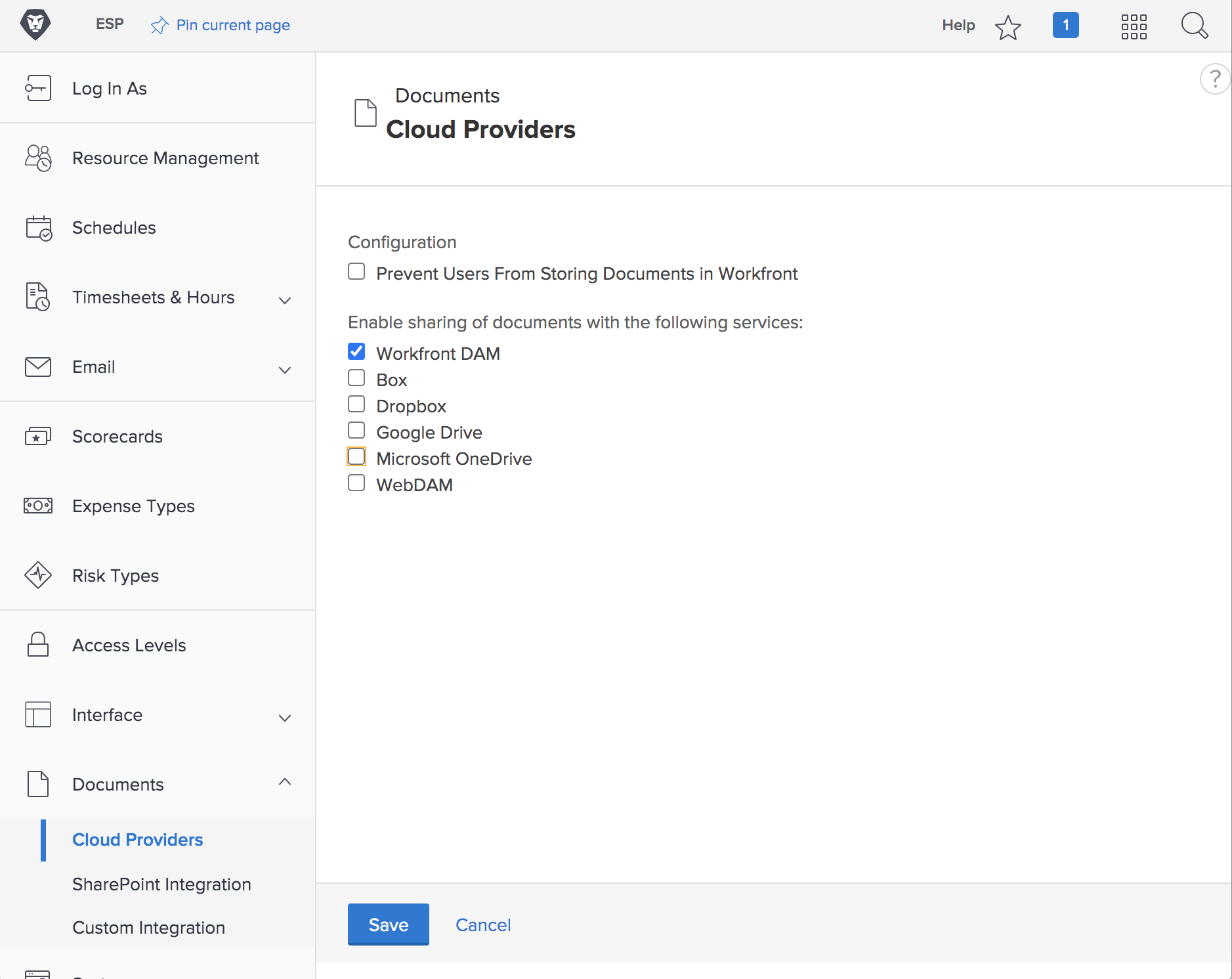Configure the integration in Workfront | Adobe Workfront