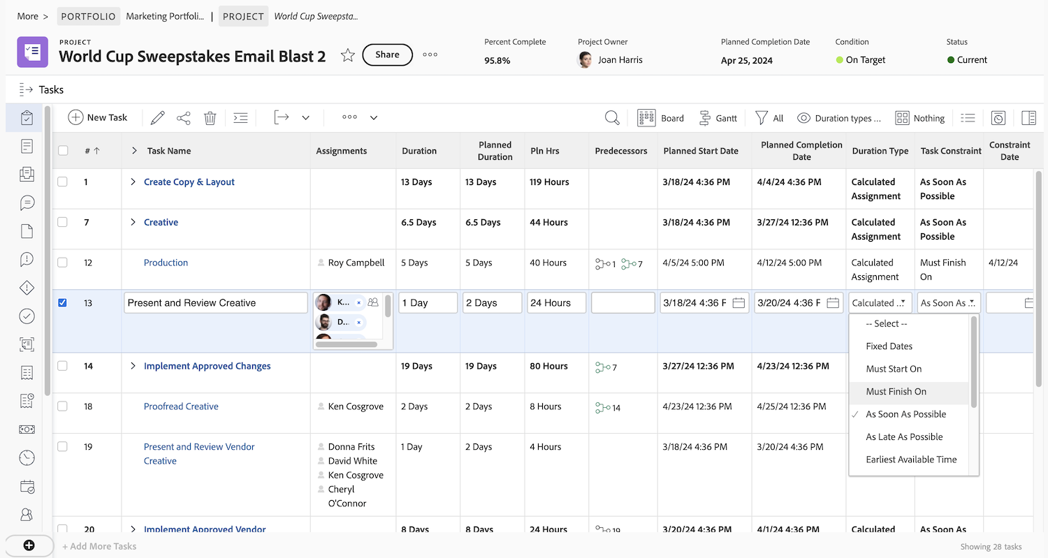 Create a basic view | Adobe Workfront