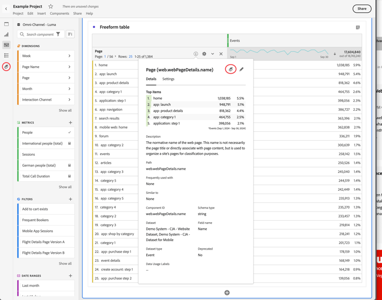 Data Dictionary overview | Adobe Customer Journey Analytics