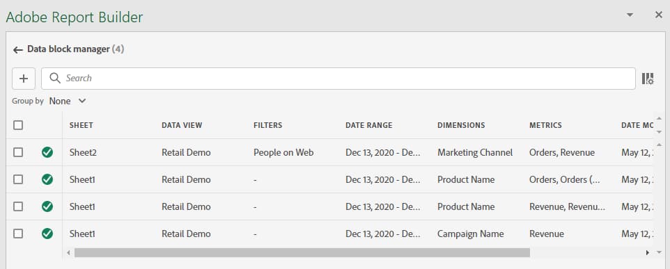 How to manage data blocks using Report Builder in Customer Journey ...
