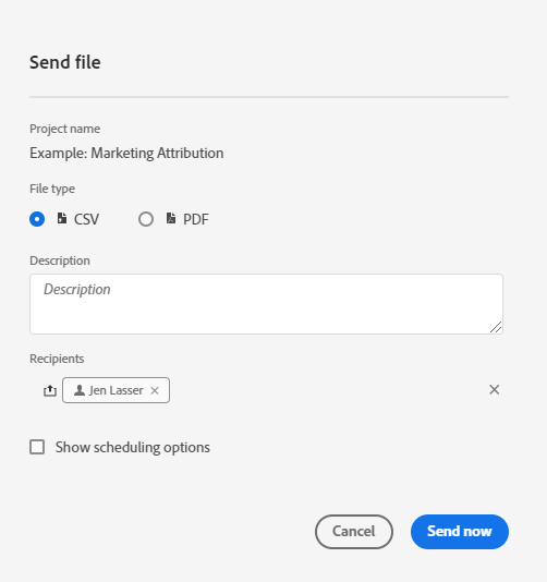 Schedule projects | Adobe Analytics