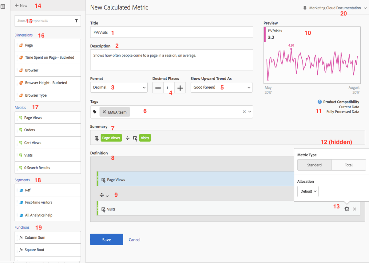 Build metrics | Adobe Analytics