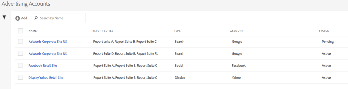 How to set up an Advertising Account in Advertising Analytics | Adobe ...