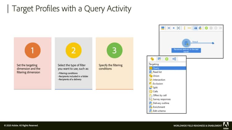 How to target profiles in a workflow | Adobe Campaign