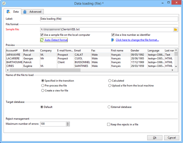 Data loading (file) | Adobe Campaign
