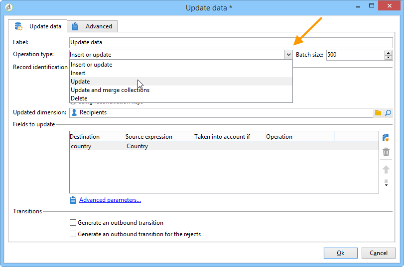 Update data | Adobe Campaign