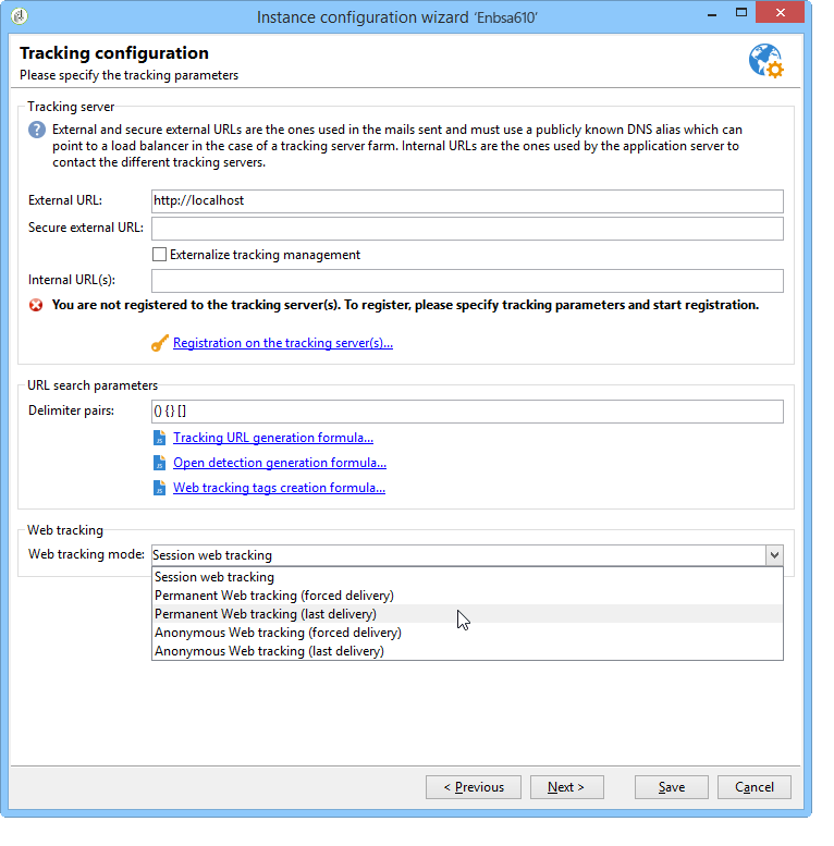 Web tracking mode | Adobe Campaign
