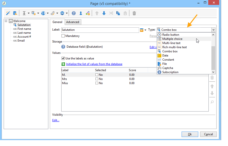 Add fields to a web form | Adobe Campaign