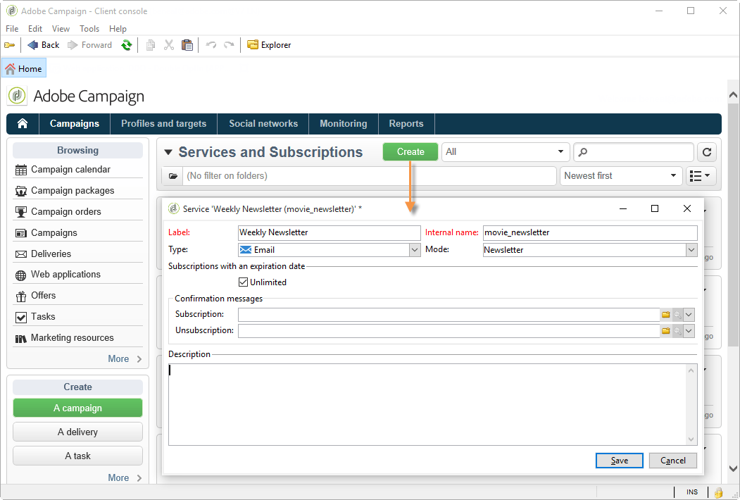 Use cases: web forms | Adobe Campaign