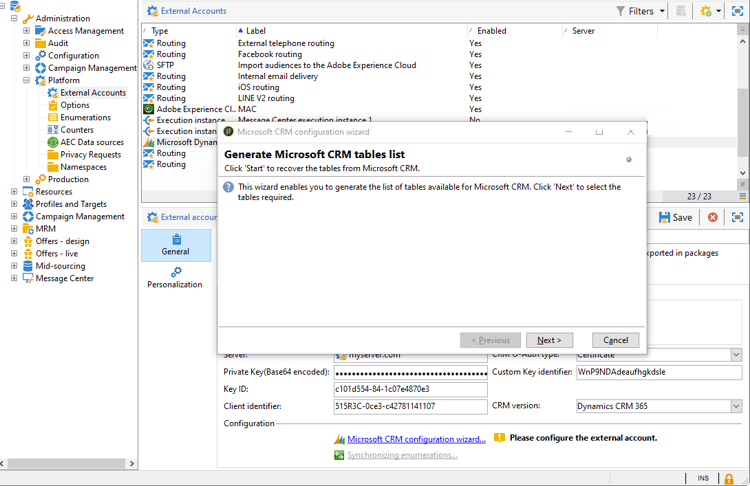 Campaign - Microsoft Dynamics CRM Connector | Adobe Campaign Campaign - Microsoft Dynamics CRM Connector | Adobe Campaign