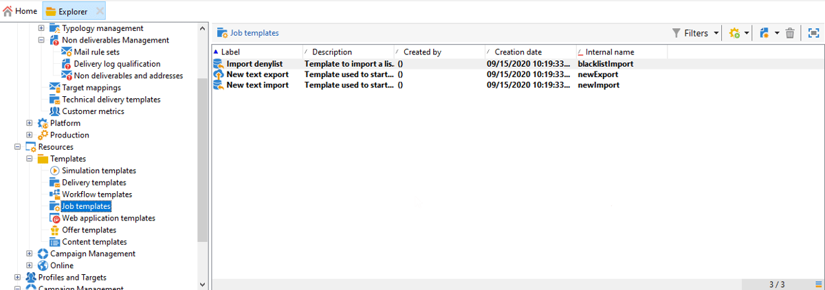 Creating import and export templates | Adobe Campaign