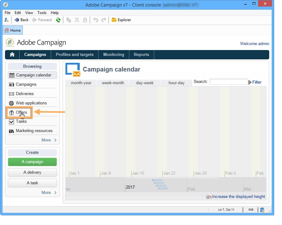 Creating an offer | Adobe Campaign