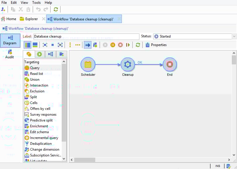 Database cleanup workflow | Adobe Campaign