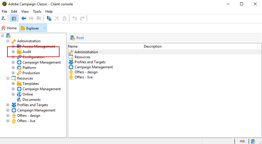 Audit trail | Adobe Campaign