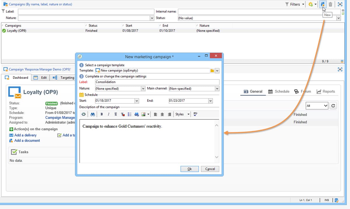 Create a targeting workflow | Adobe Campaign