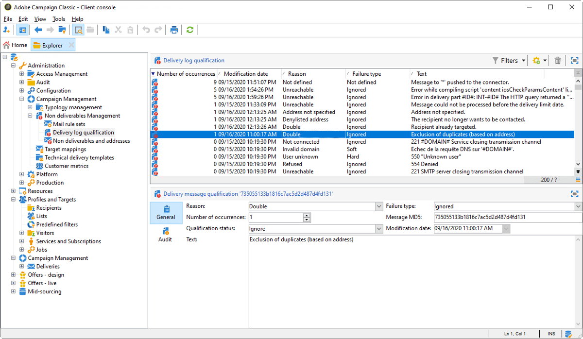 Understand delivery failures | Adobe Campaign
