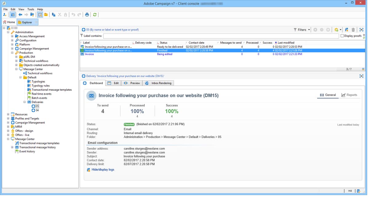Delivery execution | Adobe Campaign