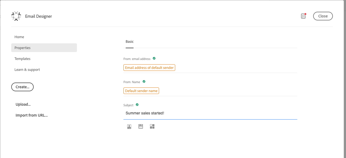 Get started with the Email Designer | Adobe Campaign