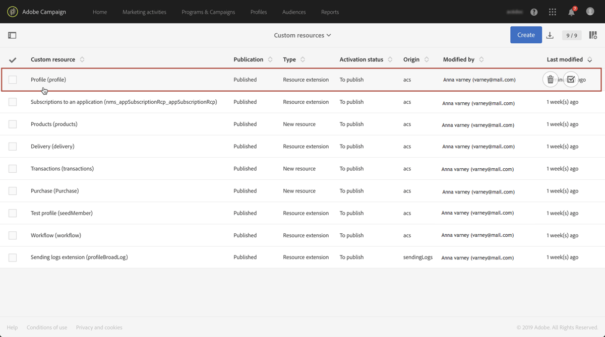 Calling a resource using a composite identification key | Adobe Campaign
