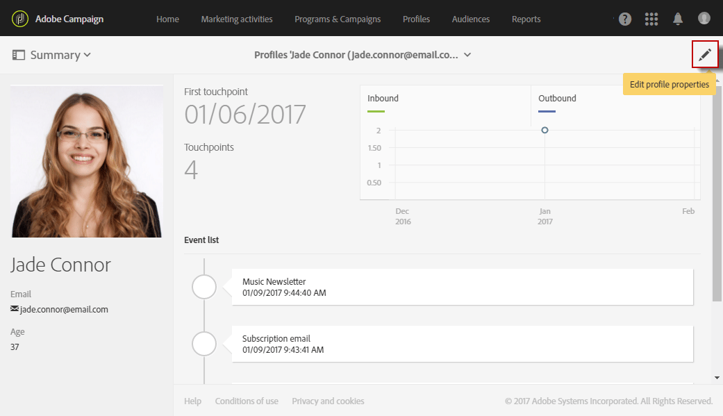 Editing profiles | Adobe Campaign