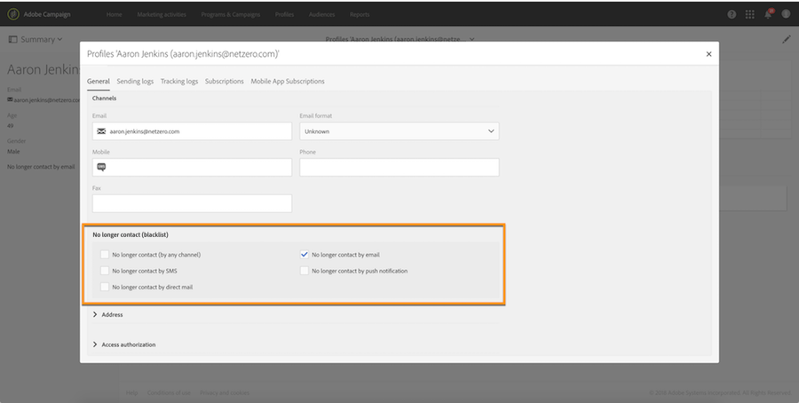 Managing opt-in and opt-out in Campaign | Adobe Campaign