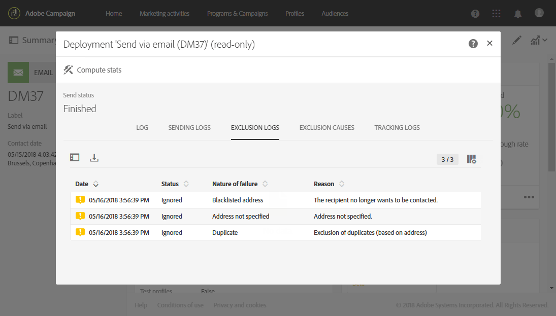 Understanding quarantine management | Adobe Campaign