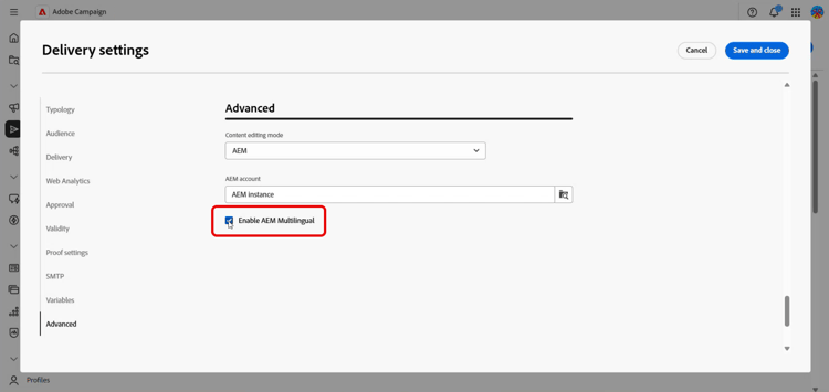 Create multilingual emails with Adobe Experience Manager | Adobe Campaign
