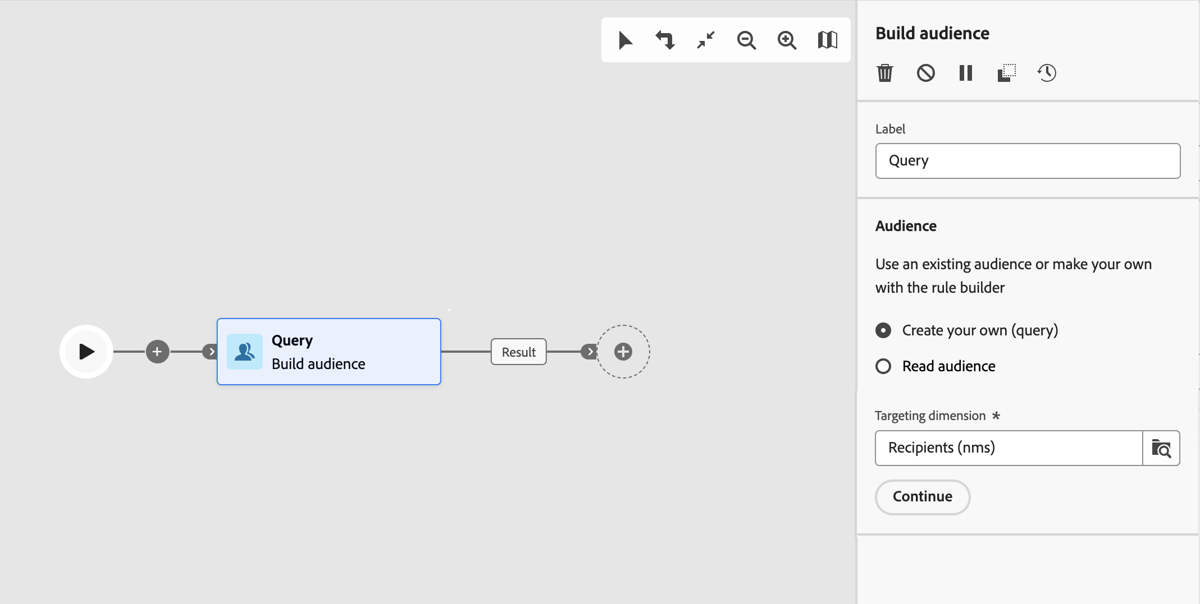Use the Build audience workflow activity | Adobe Campaign