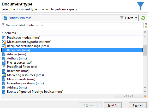 Query using grouping management | Adobe Campaign