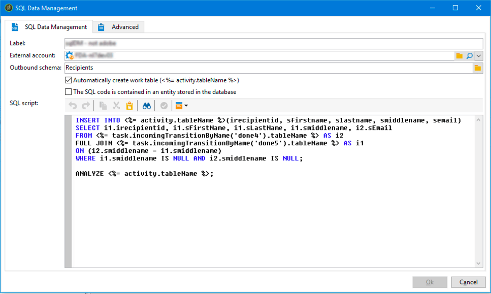 SQL Data Management | Adobe Campaign