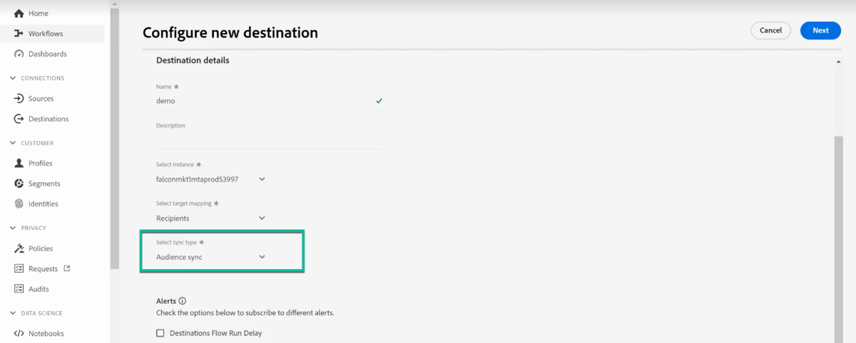 Share and sync audiences and profile attributes with Adobe Experience ...