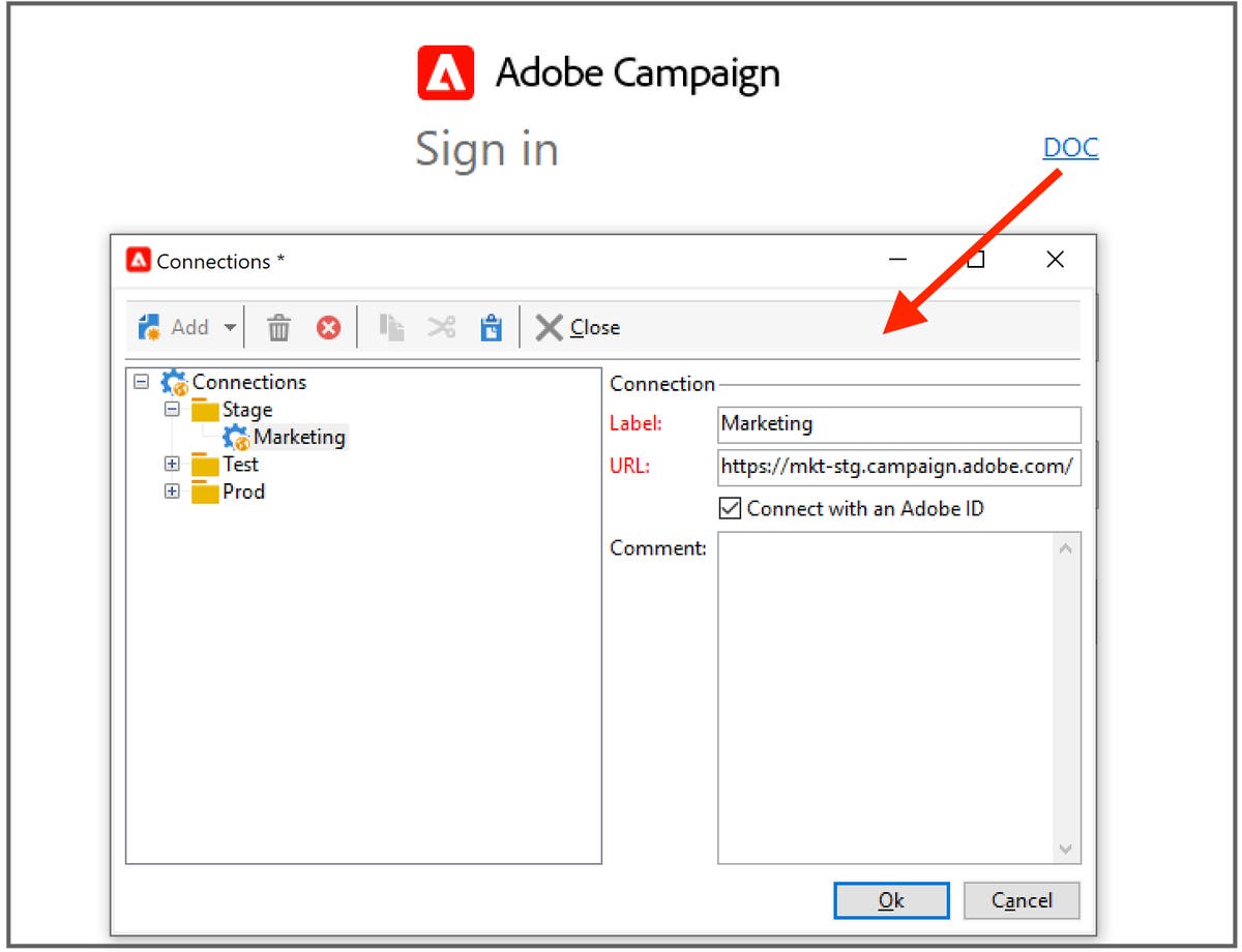 Connect to Campaign with the client console | Adobe Campaign