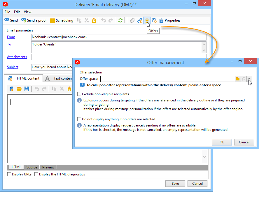 Send an offer with Campaign Interaction | Adobe Campaign
