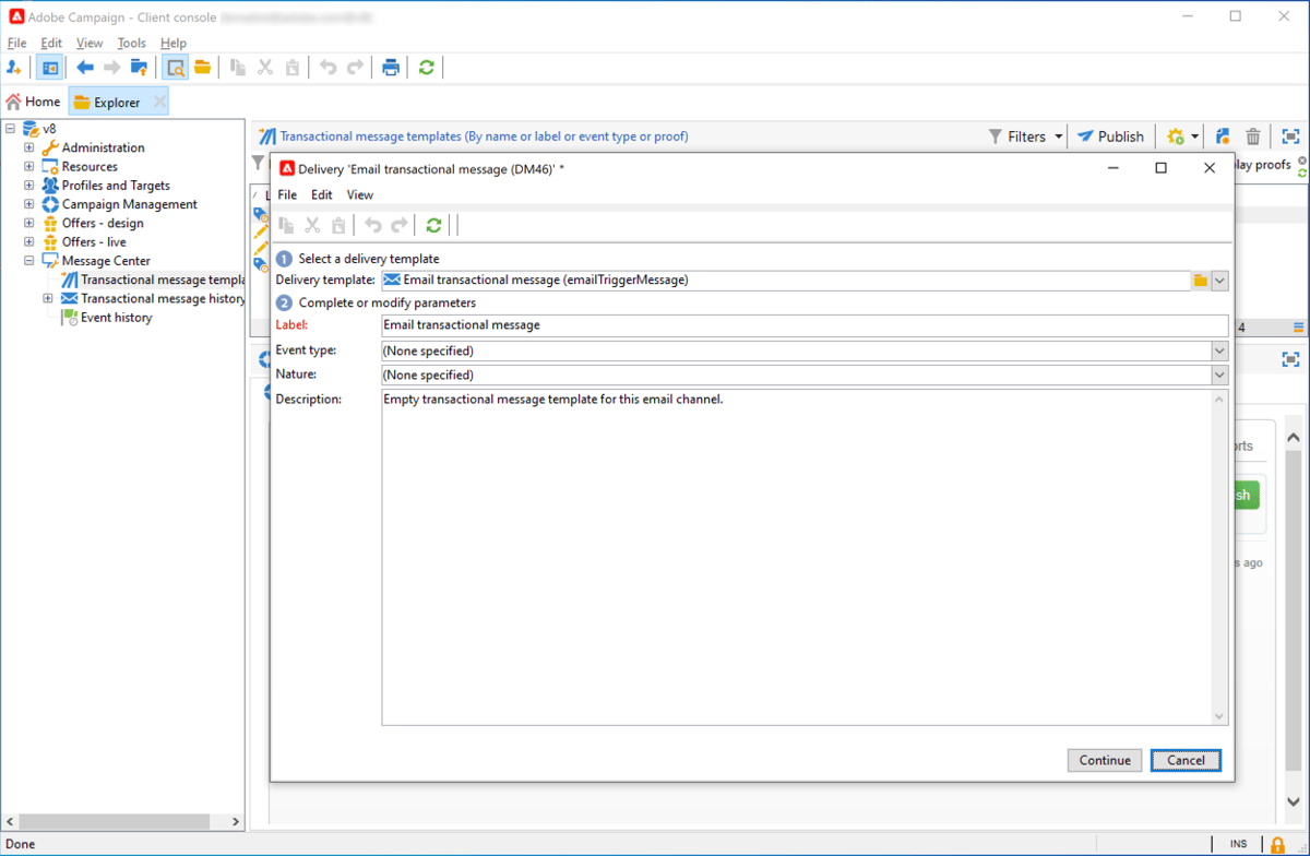 Create and publish your template for Transactional messaging | Adobe ...