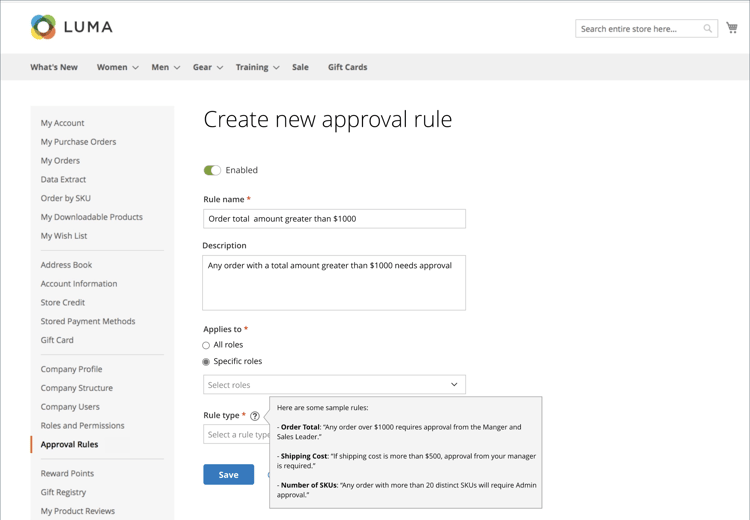 Purchase order approval rules | Adobe Commerce