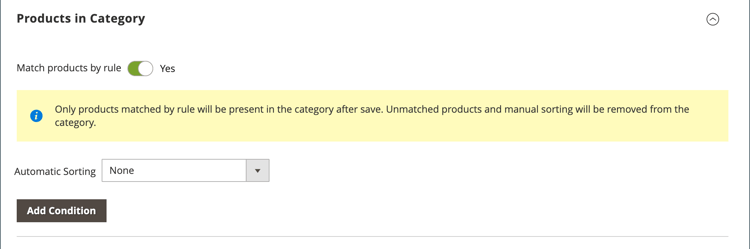 Category product assignments | Adobe Commerce
