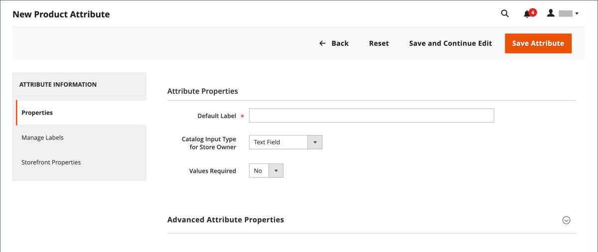 Create and delete product attributes | Adobe Commerce