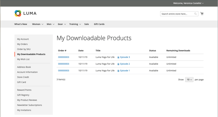 Downloadable product | Adobe Commerce